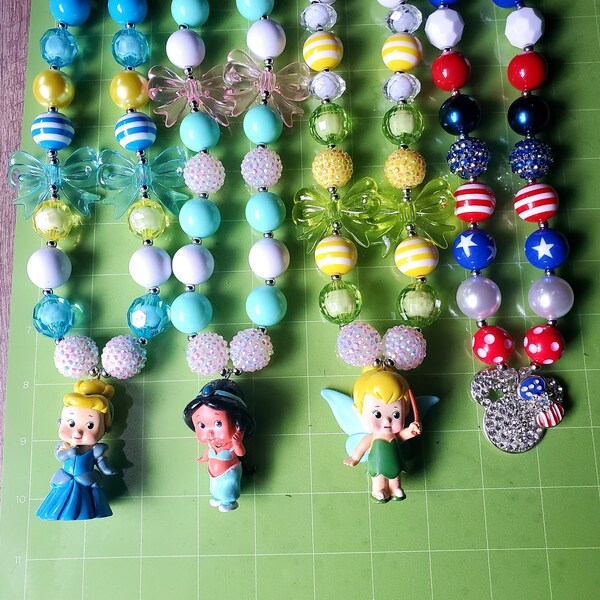 Chunky Bead Necklace Etsy