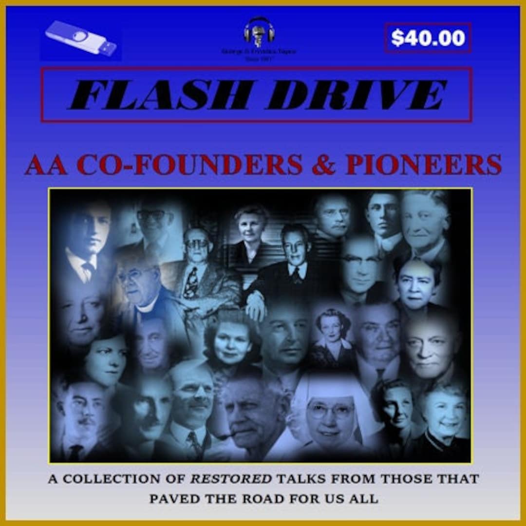 AA Co-founders & Pioneers USB Flash Drive Talks From Early Alcoholics ...