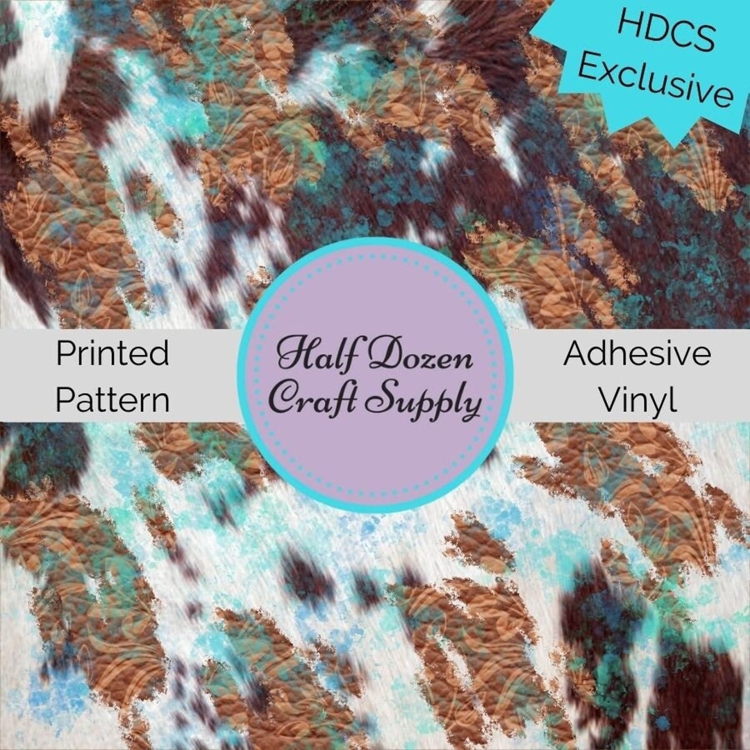 Cowhide Leather Blue Pattern Vinyl, Printed Vinyl, Adhesive Vinyl ...
