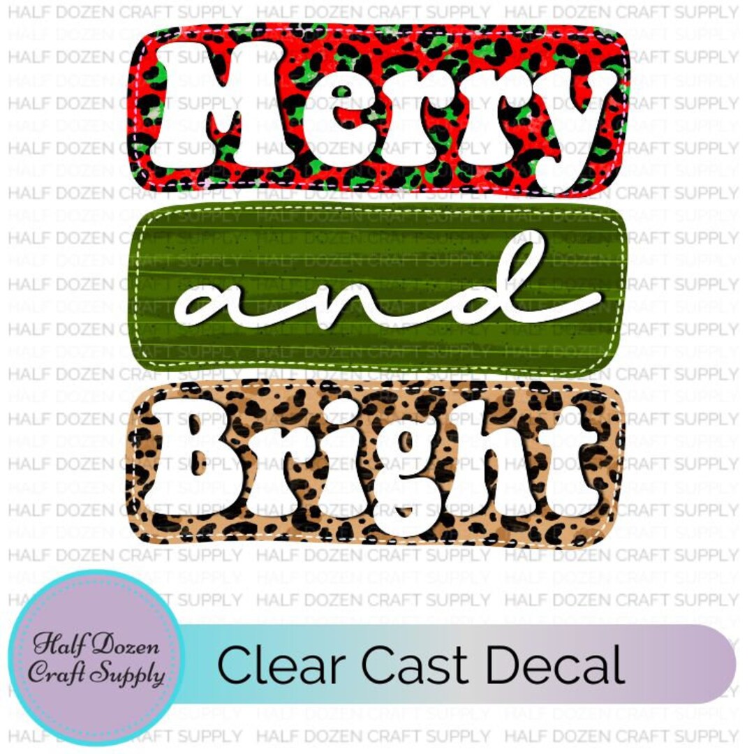 Christmas 34 Decal, Clear Cast Decal, Printed Vinyl, Adhesive Vinyl ...