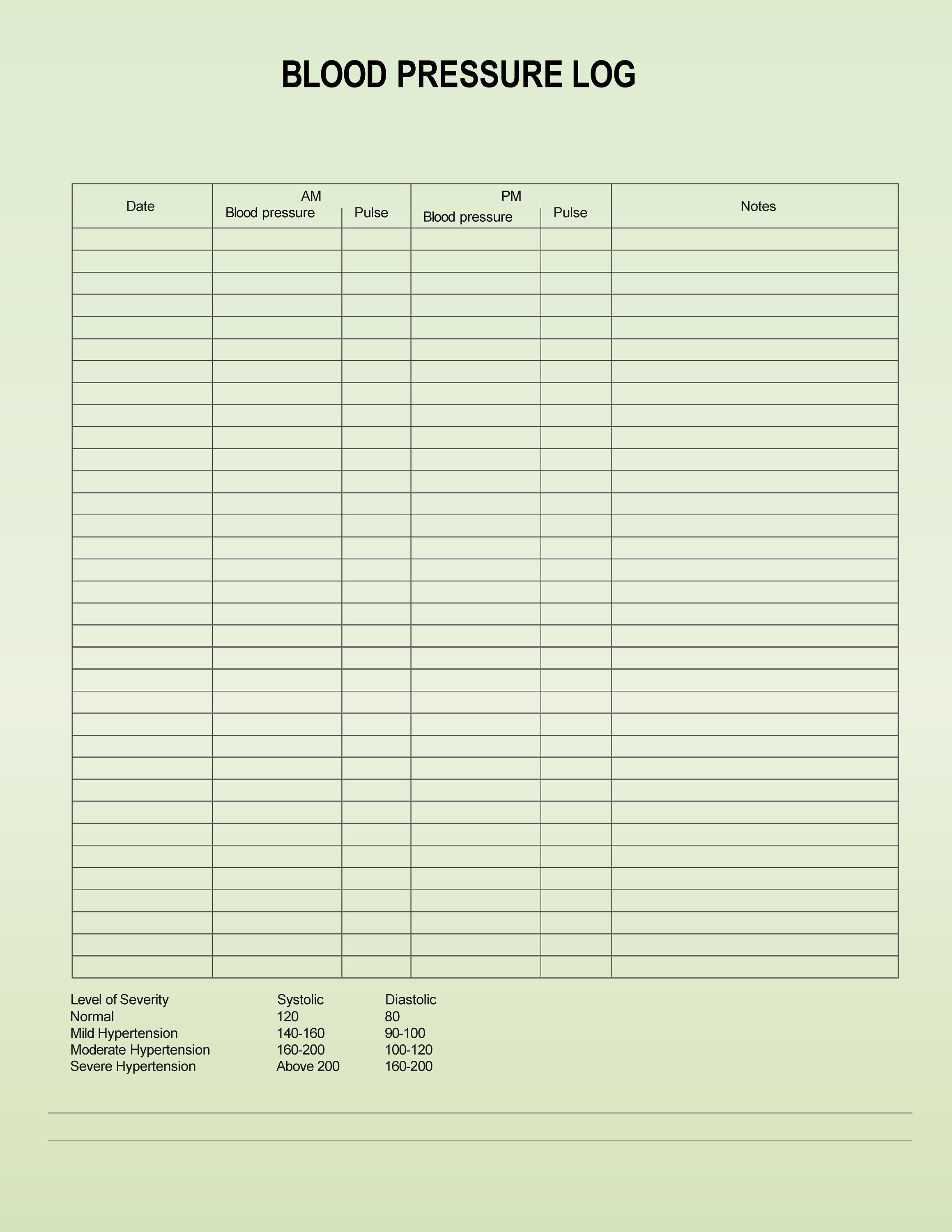 Printable Health Planner Health Tracker GREEN Theme Color Letter/a4 ...