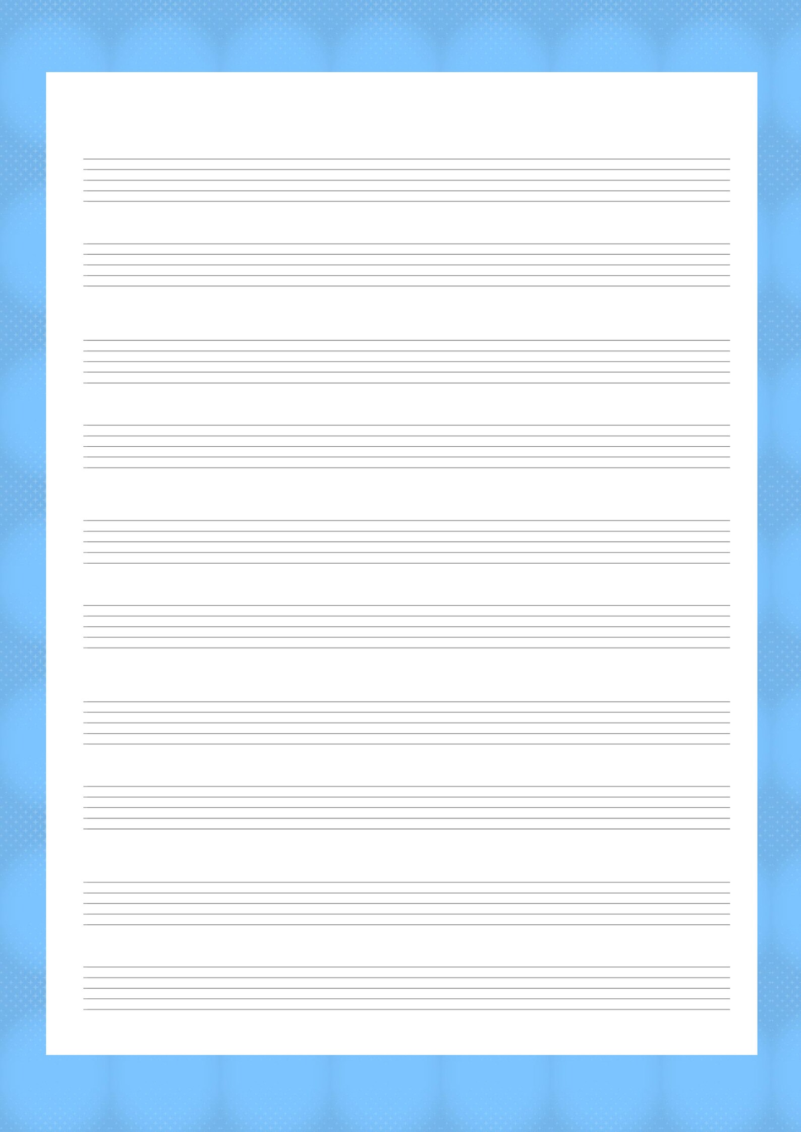 Printable PIANO Composition Sheet Music | 10 Staves per Page | Instant ...