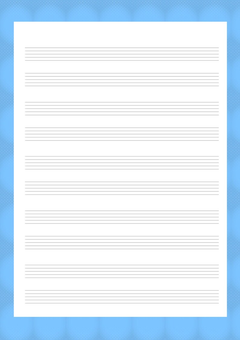 Printable PIANO Composition Sheet Music | 10 Staves per Page | Instant ...