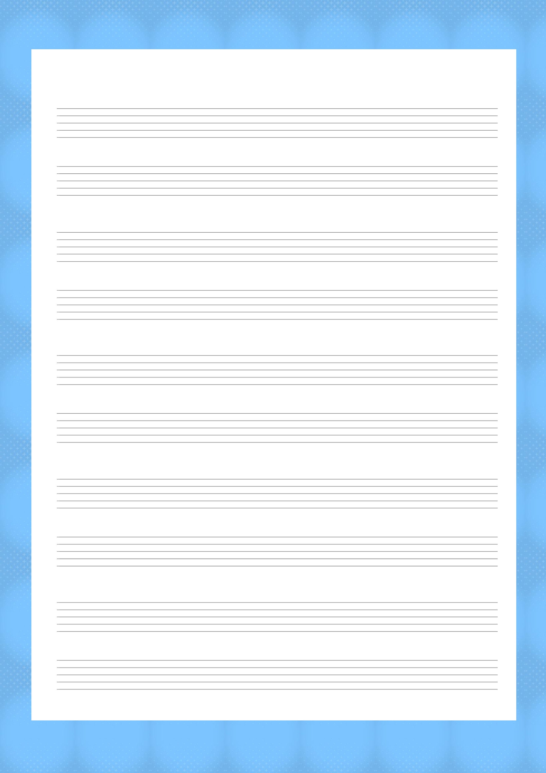 Printable PIANO Composition Sheet Music | 10 Staves per Page | Instant ...