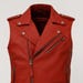 Men's RED Color Handmade Steampunk Leather Vest, Brand New Blood Red ...