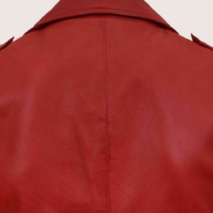 Men's RED Color Handmade Steampunk Leather Vest, Brand New Blood Red ...