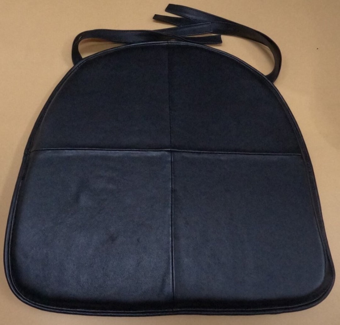 Lambskin Leather BLACK Chair Pad With Ties | Housewarming Gifts ...