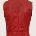 Men's RED Color Handmade Steampunk Leather Vest, Brand New Blood Red ...