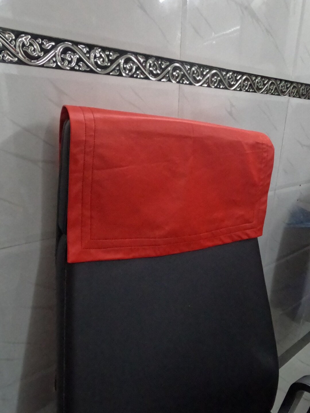 Noori Leather RED Colour RECLINER Chair HEADREST Cover | Furniture ...