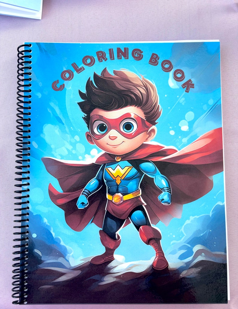 Super Hero Coloring Book, Simple Coloring Book, Color, One Page ...