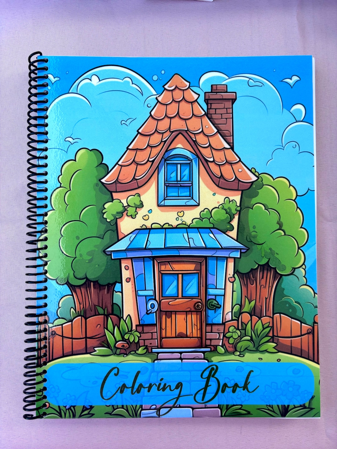Small House Coloring Book, Simple Coloring Book, Color, One Page ...