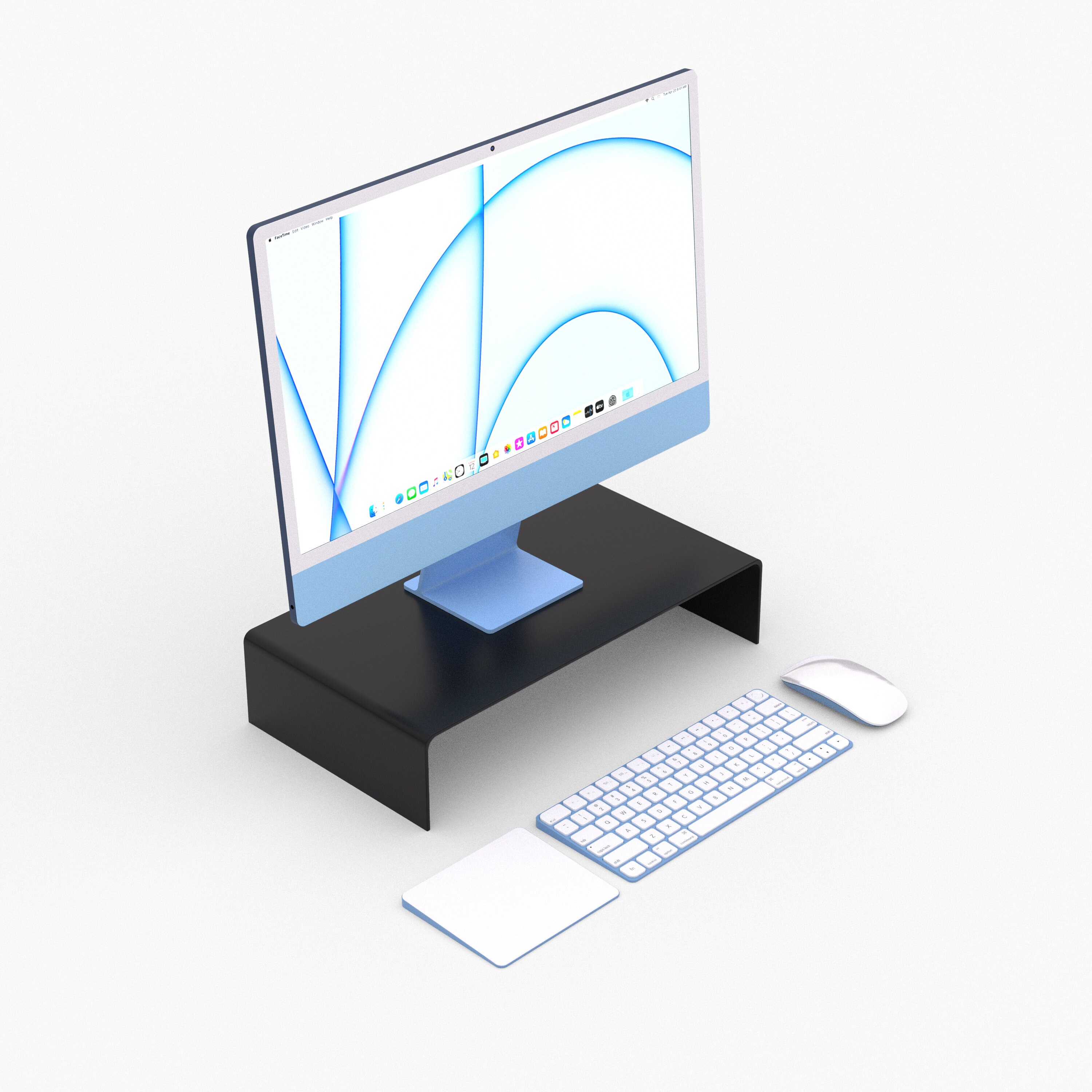 PC Monitor Stand, Dual Screen Desk Support, PC Screen Base, Ergonomic ...