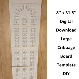 Large Cribbage Board Paper Template DIY - Digital Download - Etsy