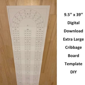 Extra Large Cribbage Board Printable Template DIY - Etsy UK