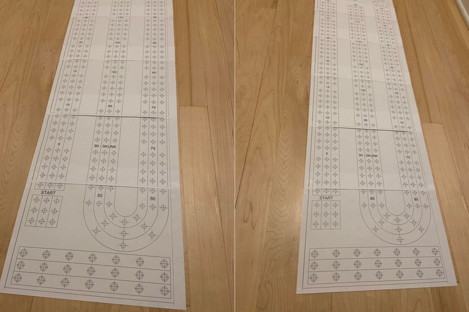 Extra Large Cribbage Board Printable Template DIY - Etsy