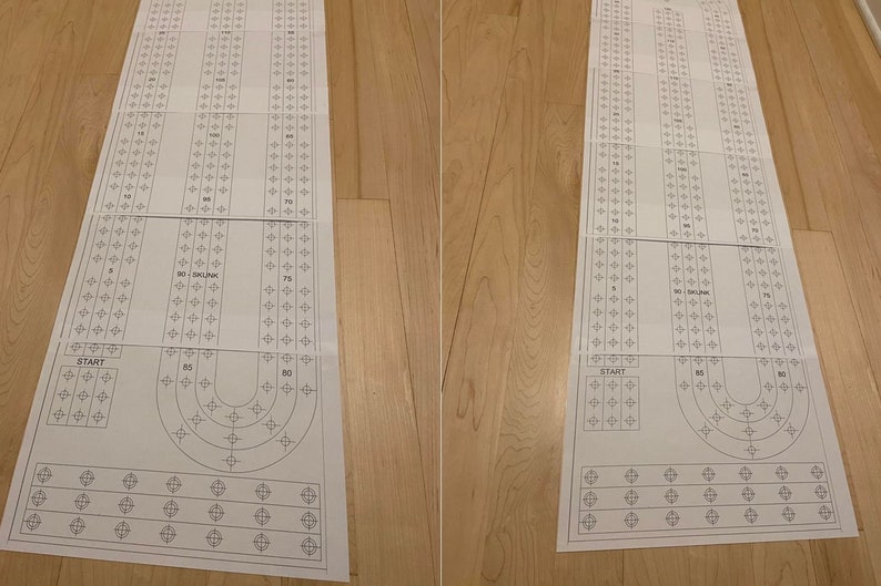 Extra Large Cribbage Board Printable Template DIY - Etsy