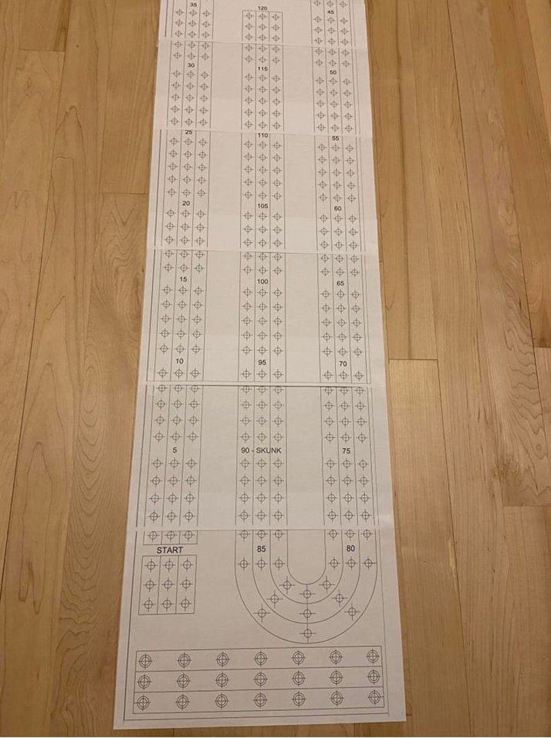 Extra Large Cribbage Board Printable Template DIY - Etsy