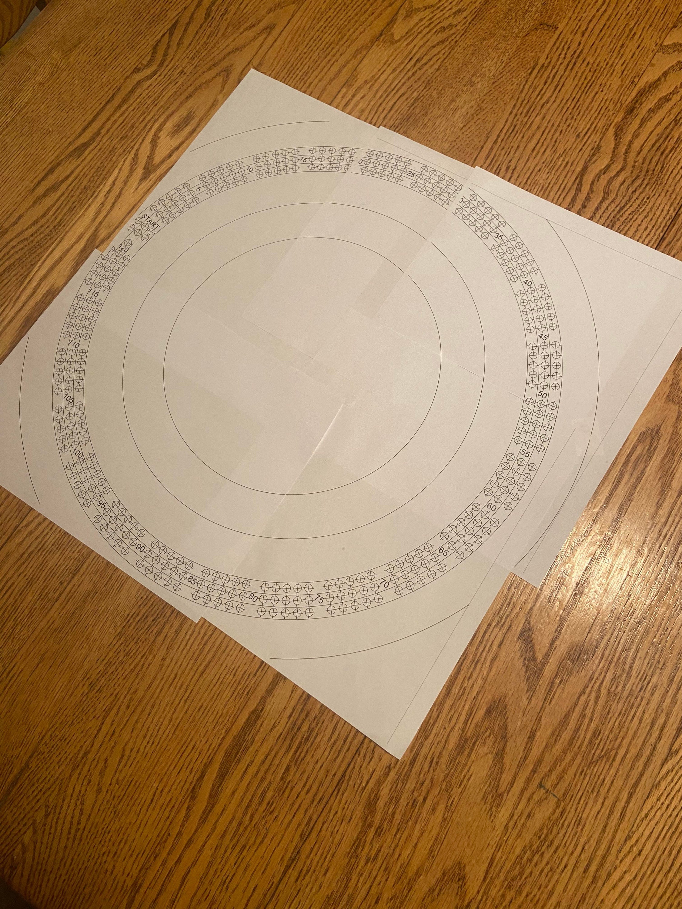 16 Round Cribbage Board Paper Template DIY - Etsy