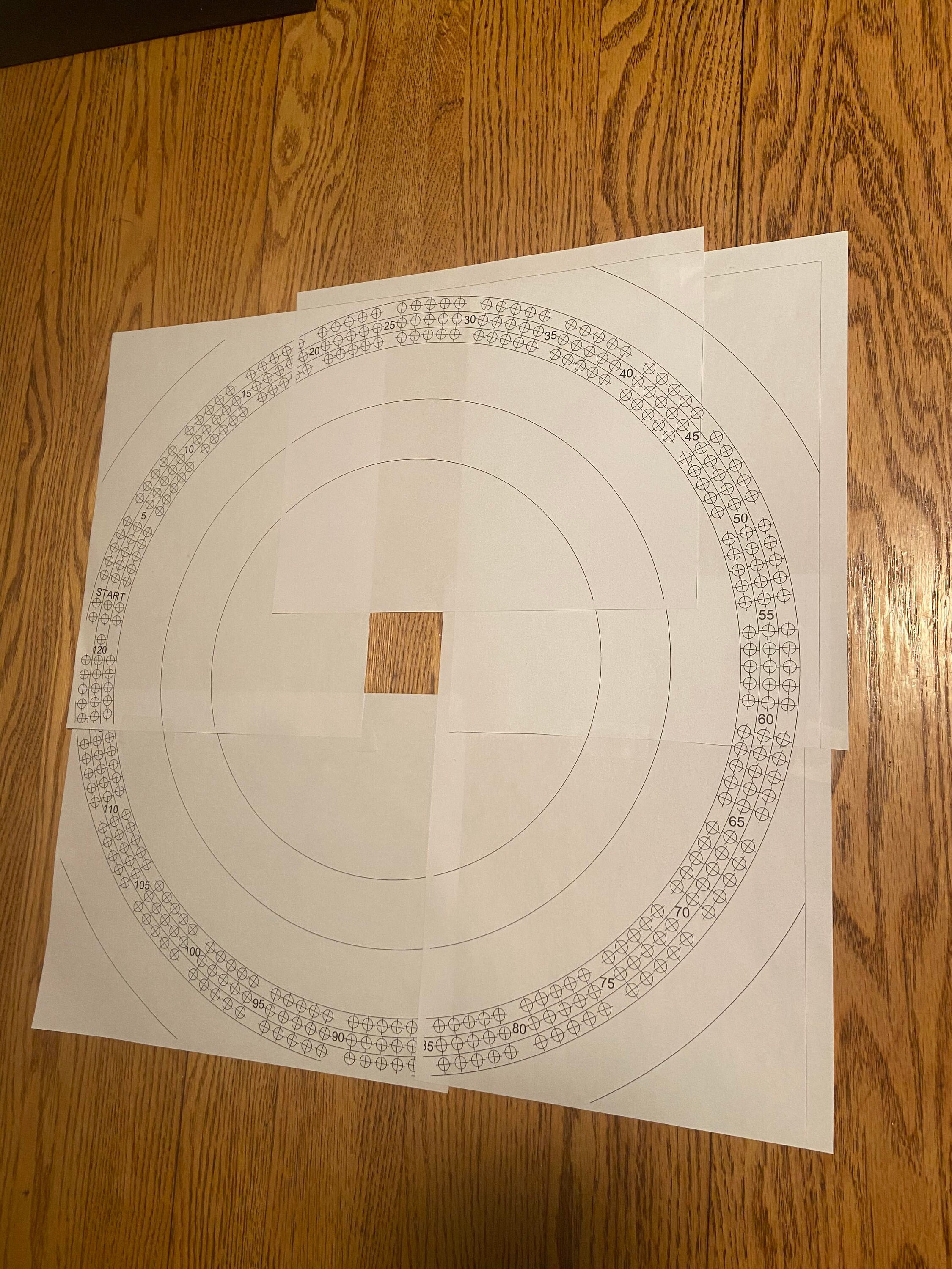 Large 18’’ Round Cribbage Board Paper Template DIY - Etsy