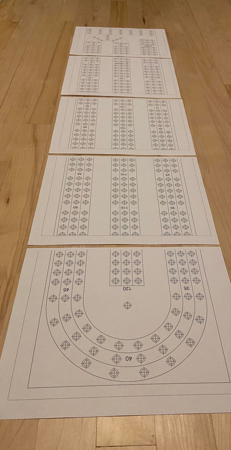 Large Cribbage Board Paper Template DIY - Digital Download - Etsy