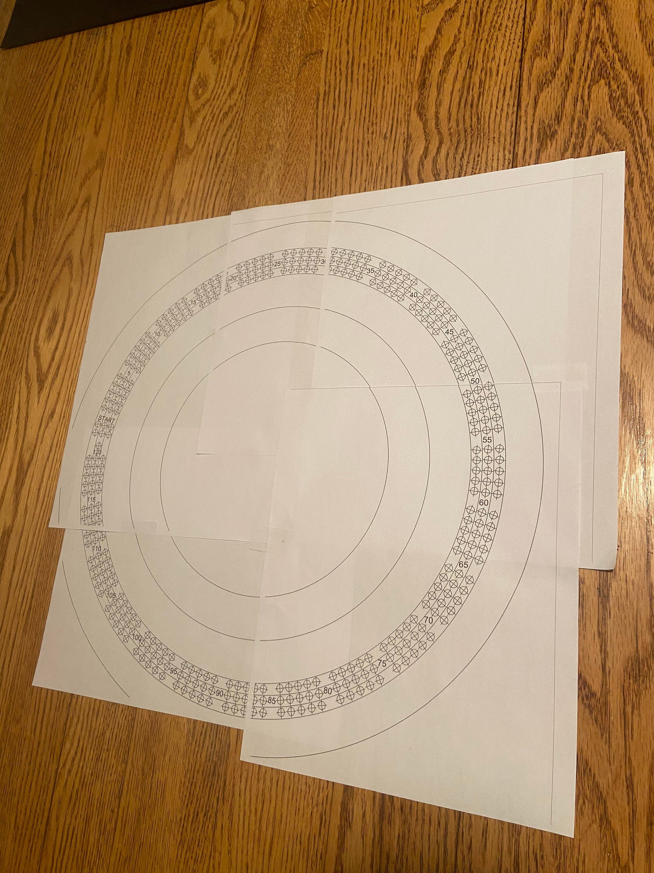 14’’ Round Cribbage Board Paper Template DIY - Etsy