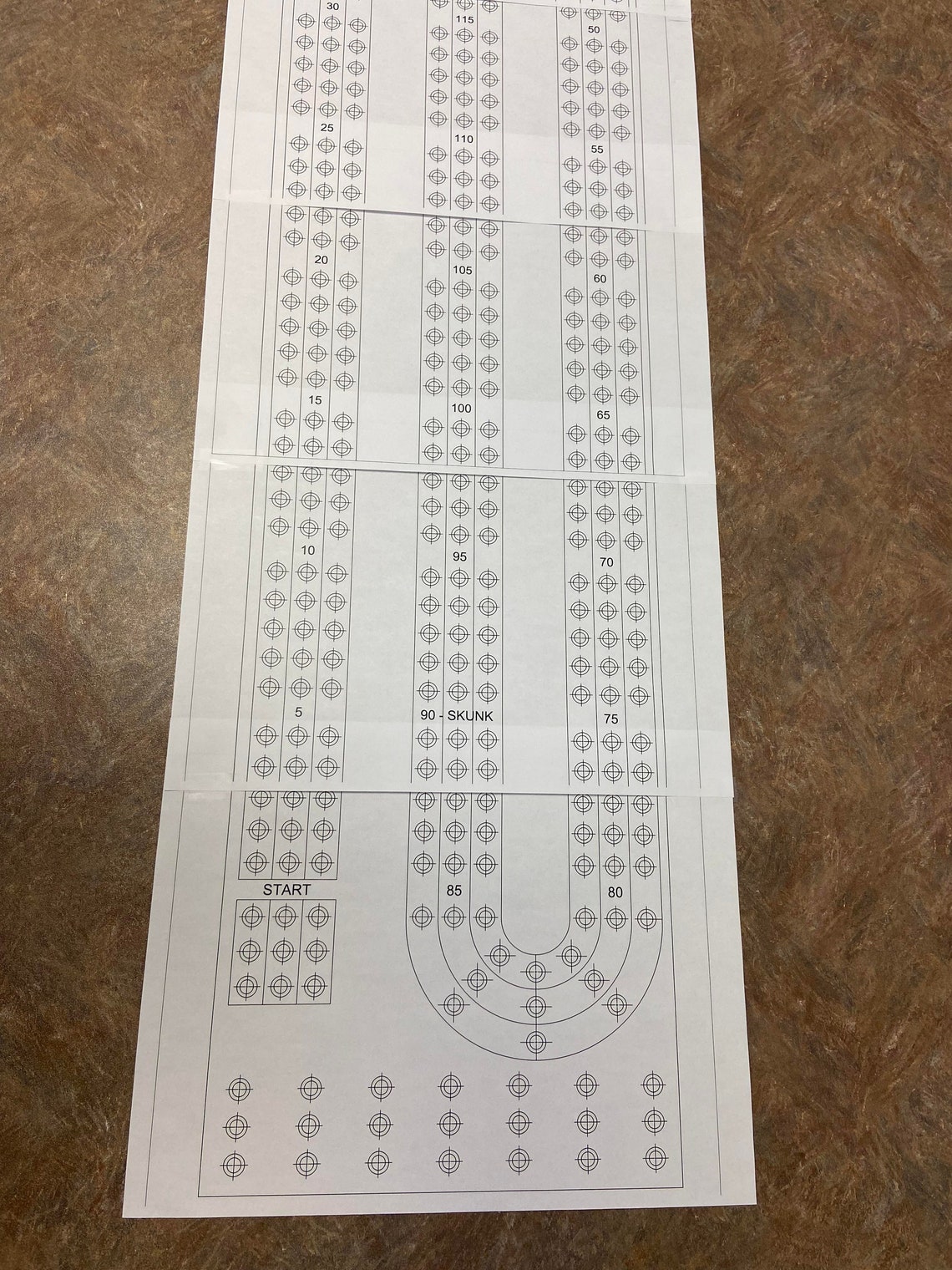 Large Cribbage Board Paper Template DIY - Digital Download - Etsy