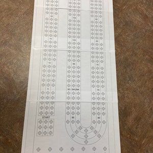 Large Cribbage Board Paper Template DIY - Digital Download - Etsy
