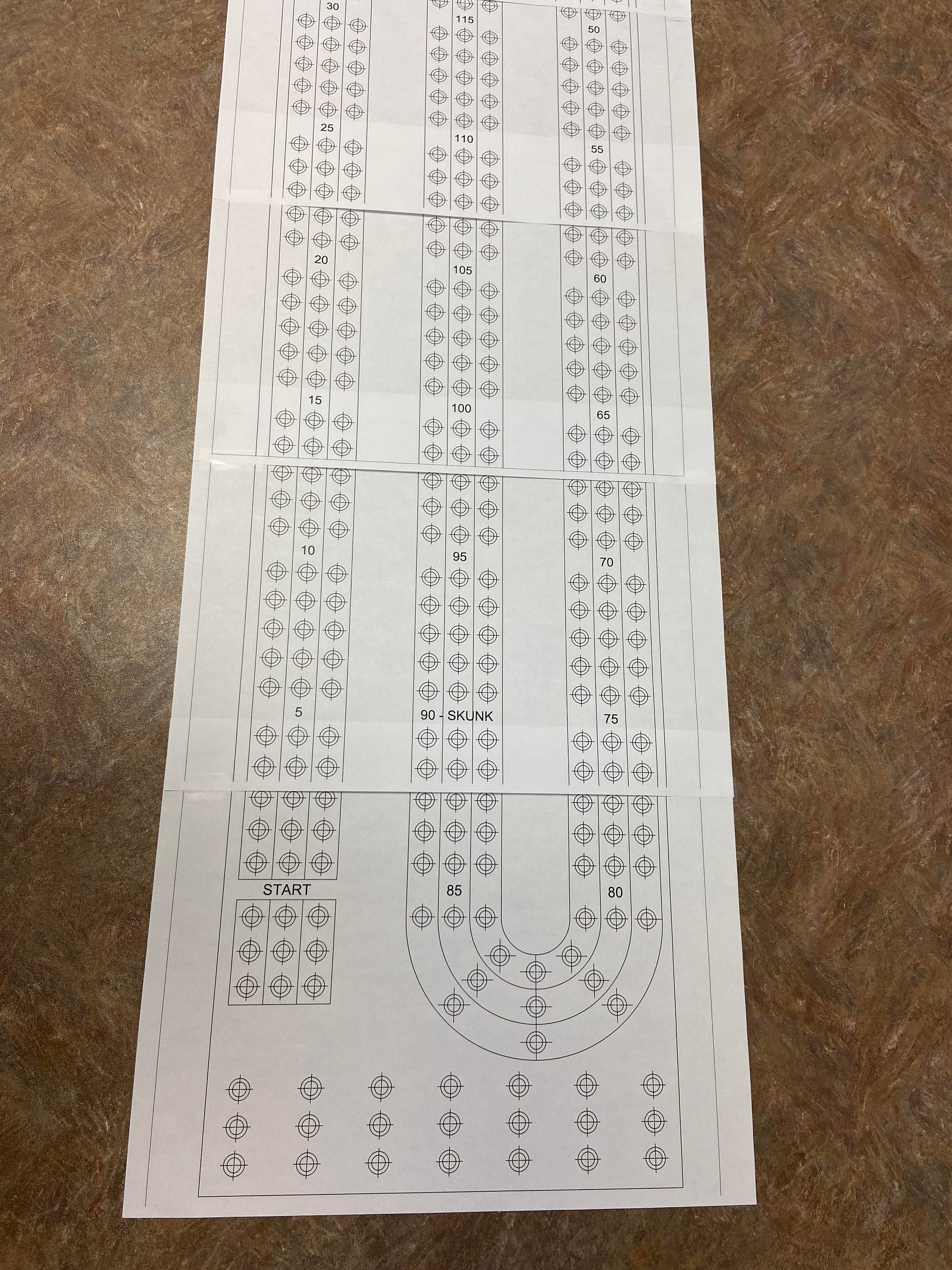 Large Cribbage Board Paper Template DIY - Digital Download - Etsy