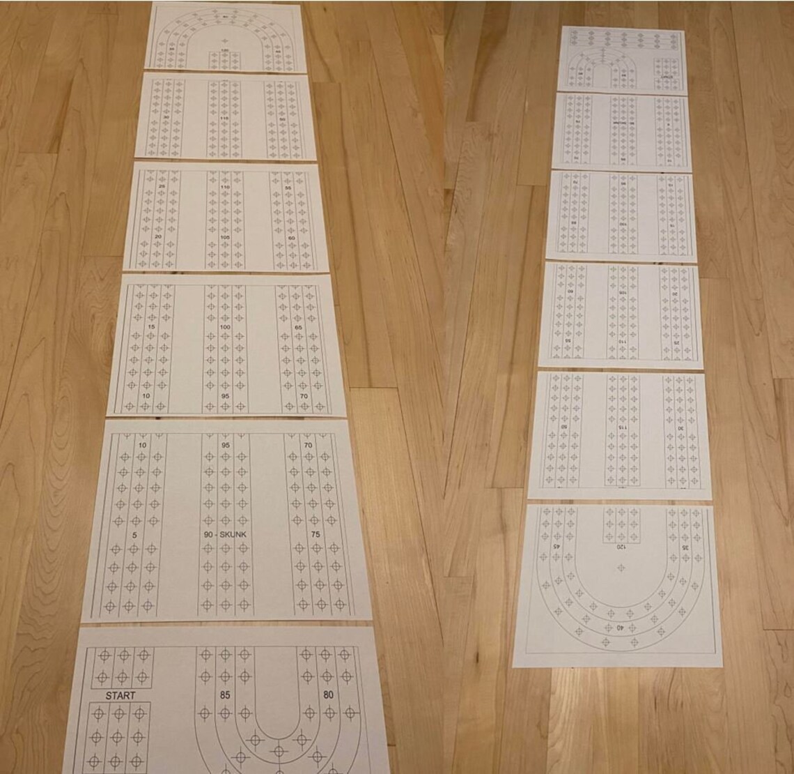 Extra Large Cribbage Board Printable Template DIY - Etsy