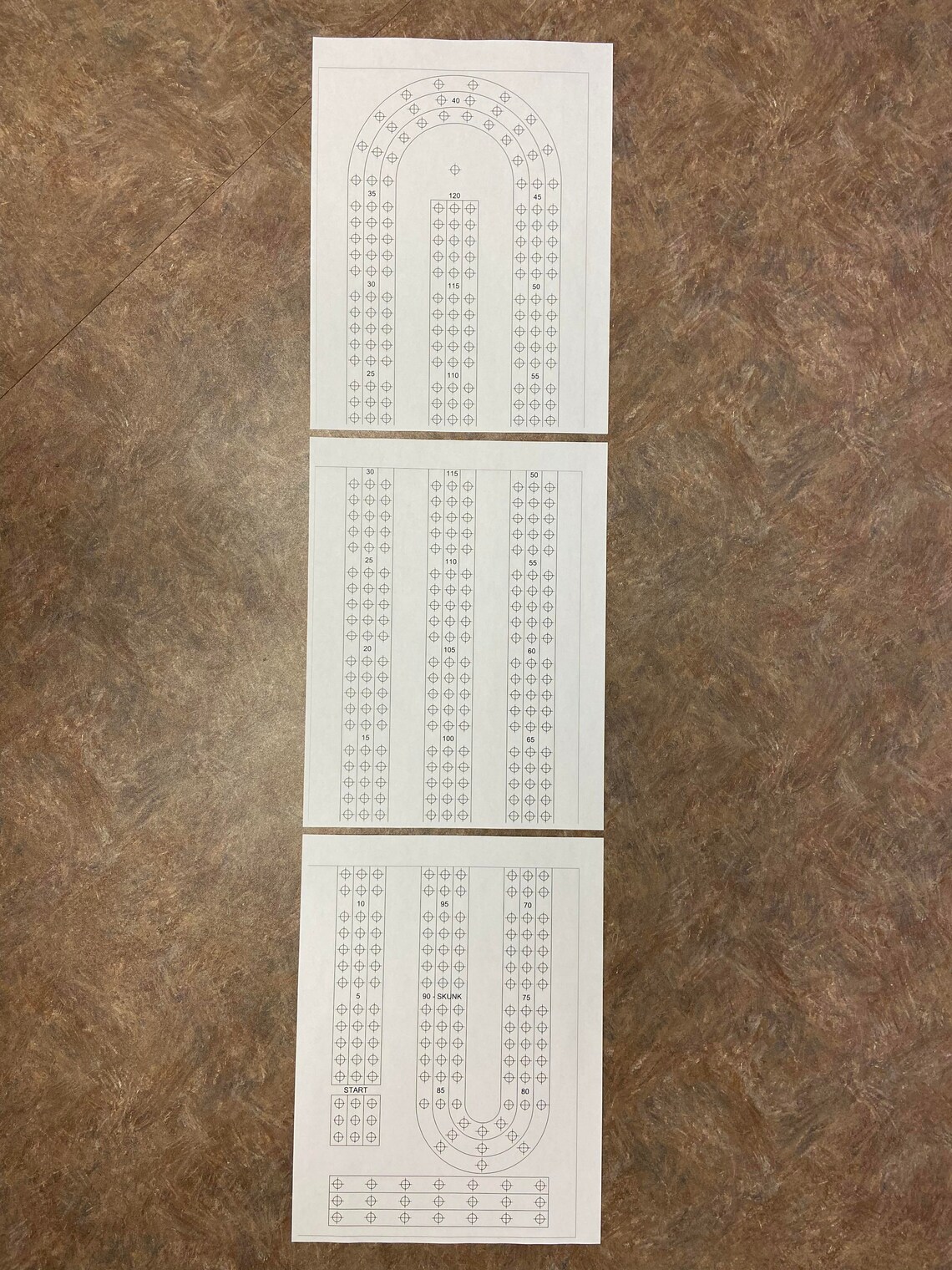 6'' X 24.5'' Cribbage Board Paper Template DIY Digital Download - Etsy