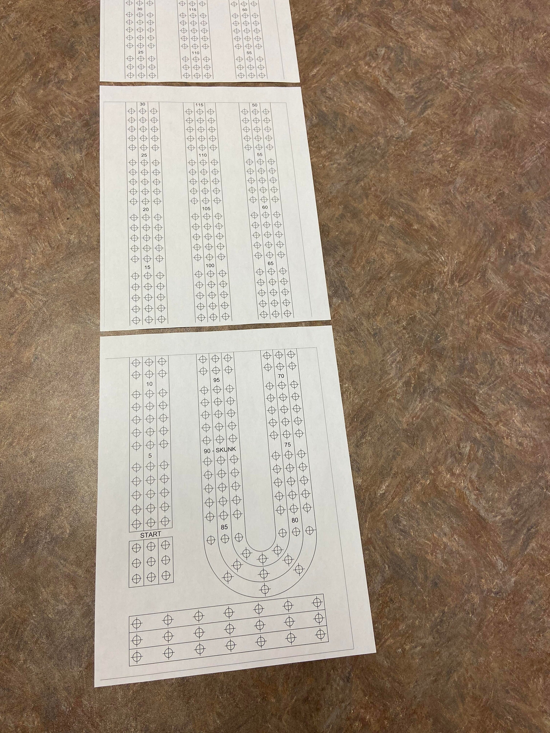 6'' X 24.5'' Cribbage Board Paper Template DIY - Digital Download - Etsy