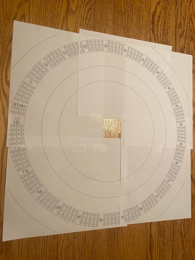 Large 18’’ Round Cribbage Board Paper Template DIY - Etsy