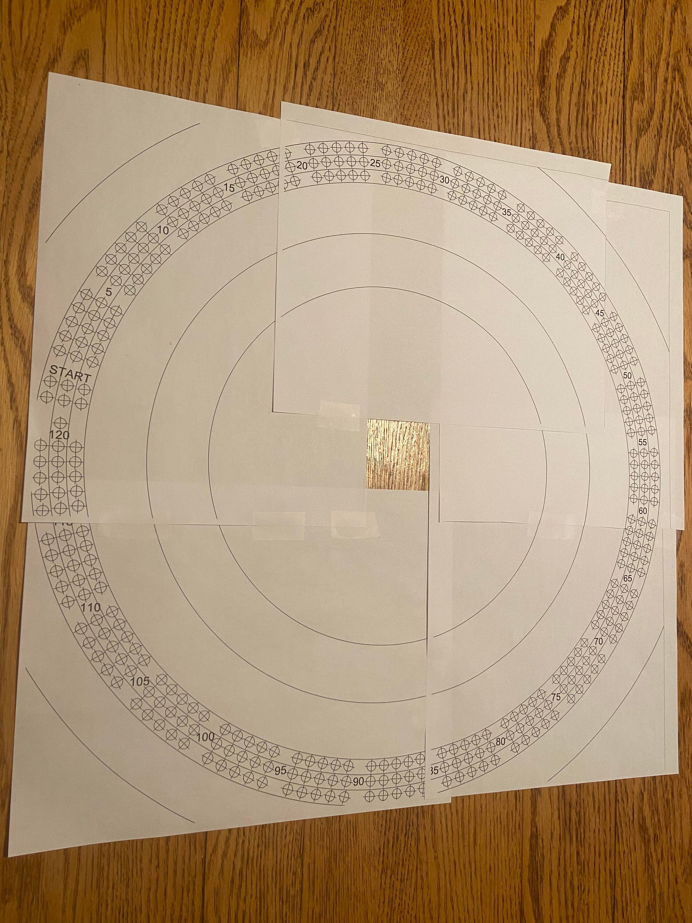 Large 18’’ Round Cribbage Board Paper Template DIY - Etsy