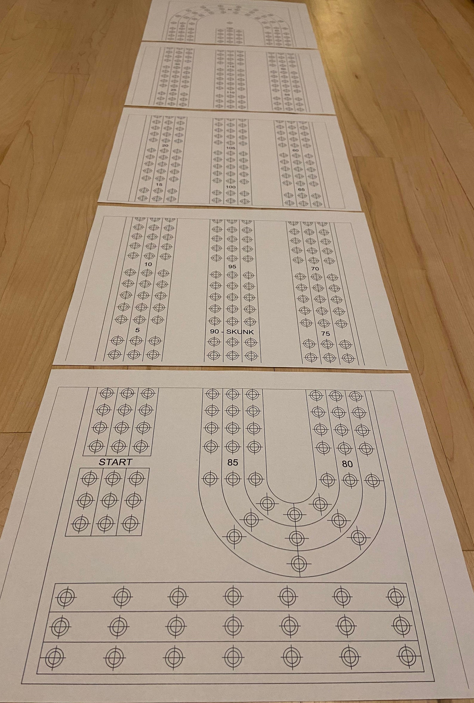 Large Cribbage Board Paper Template DIY - Digital Download - Etsy