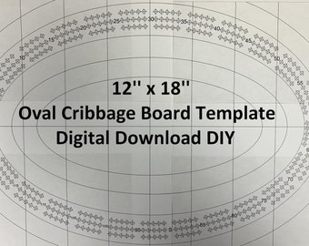 Extra Large Cribbage Board Printable Template DIY - Etsy