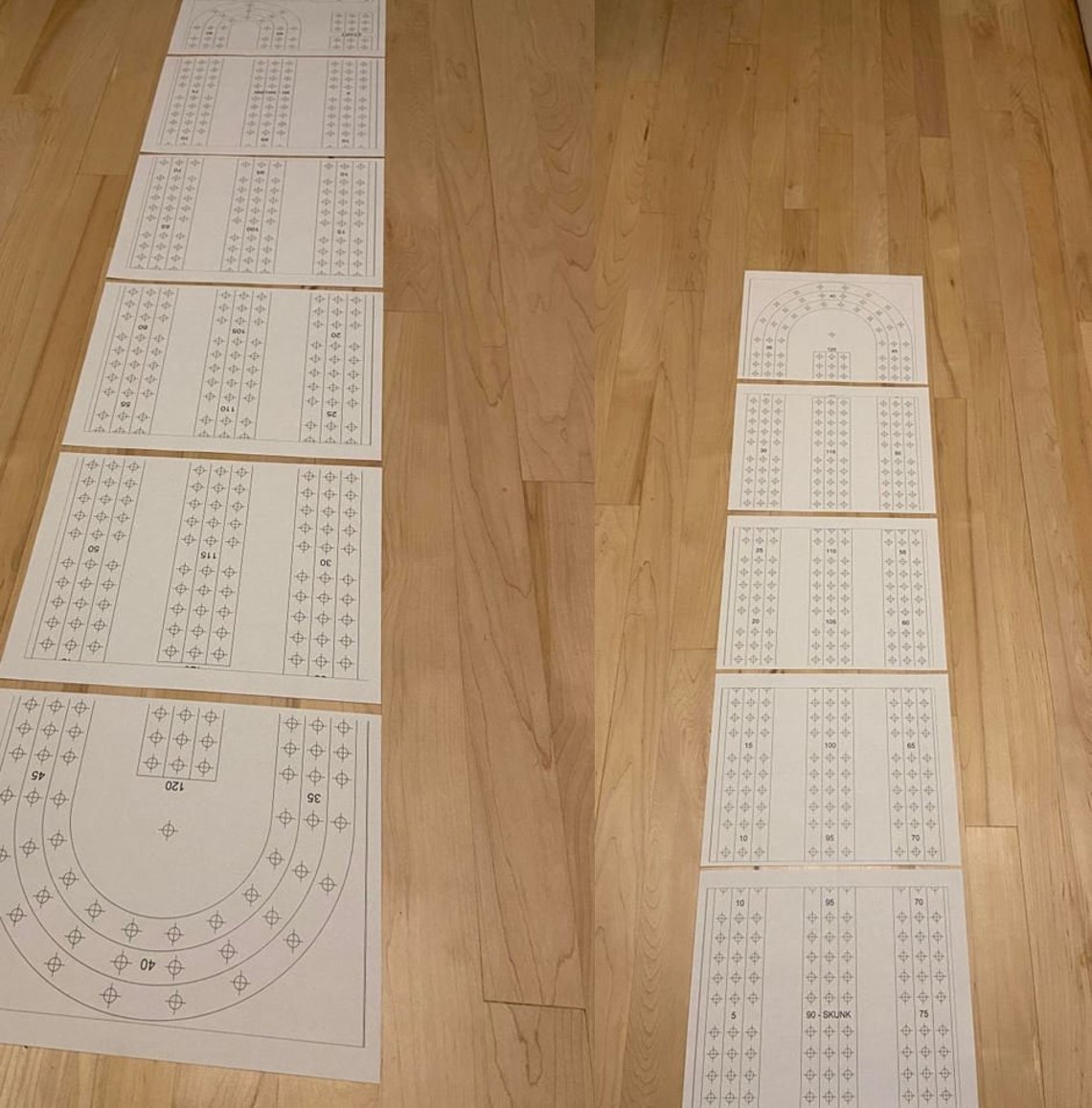 Extra Large Cribbage Board Printable Template DIY - Etsy