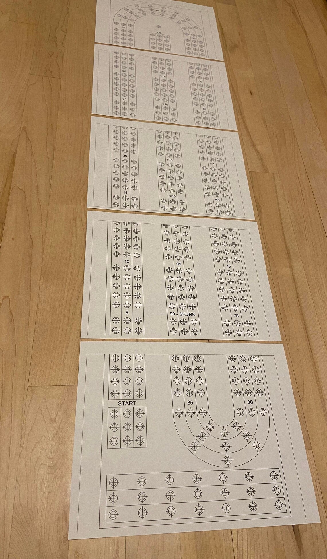 Large Cribbage Board Paper Template DIY Digital Download - Etsy