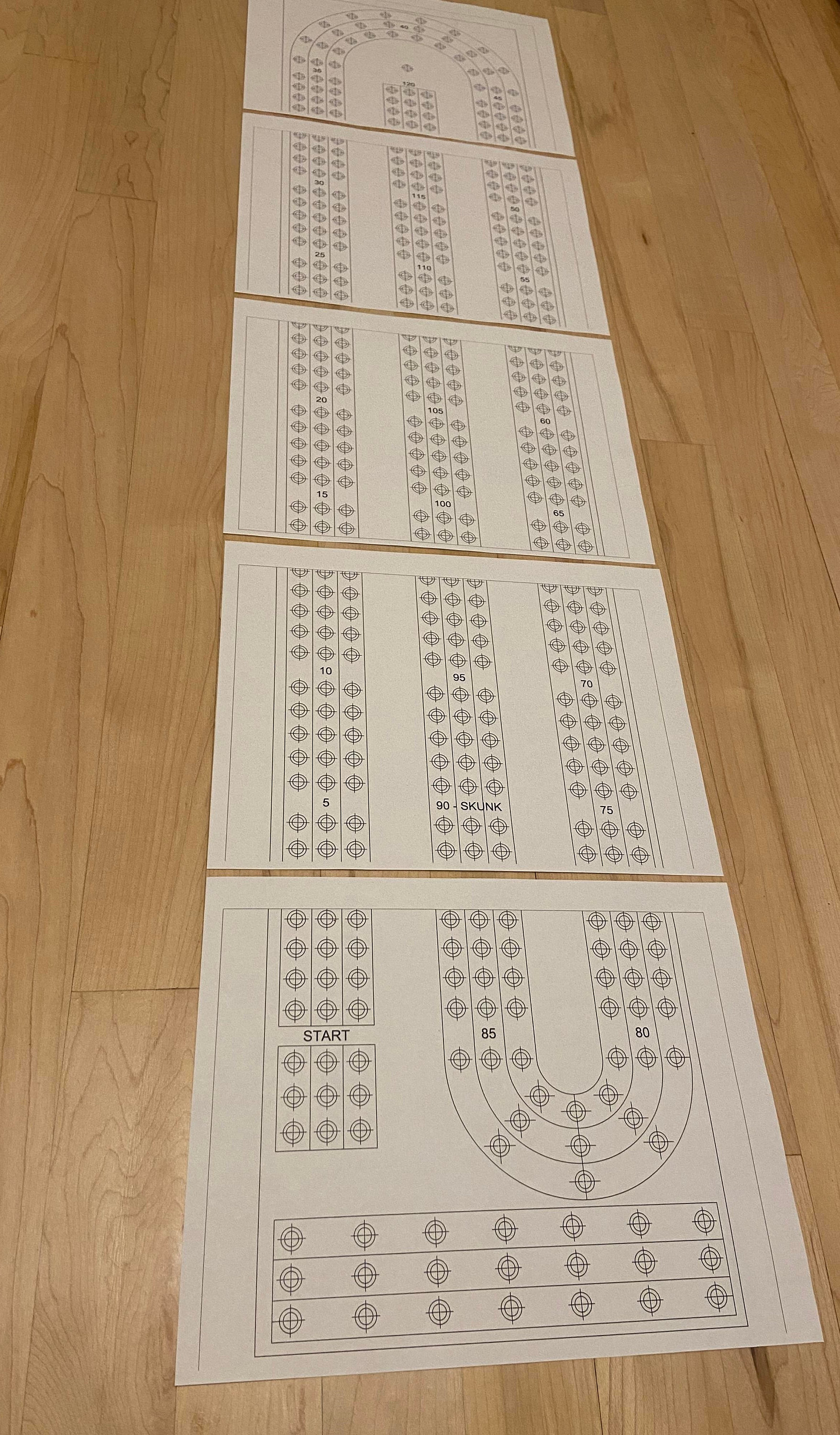 Large Cribbage Board Paper Template DIY - Digital Download - Etsy