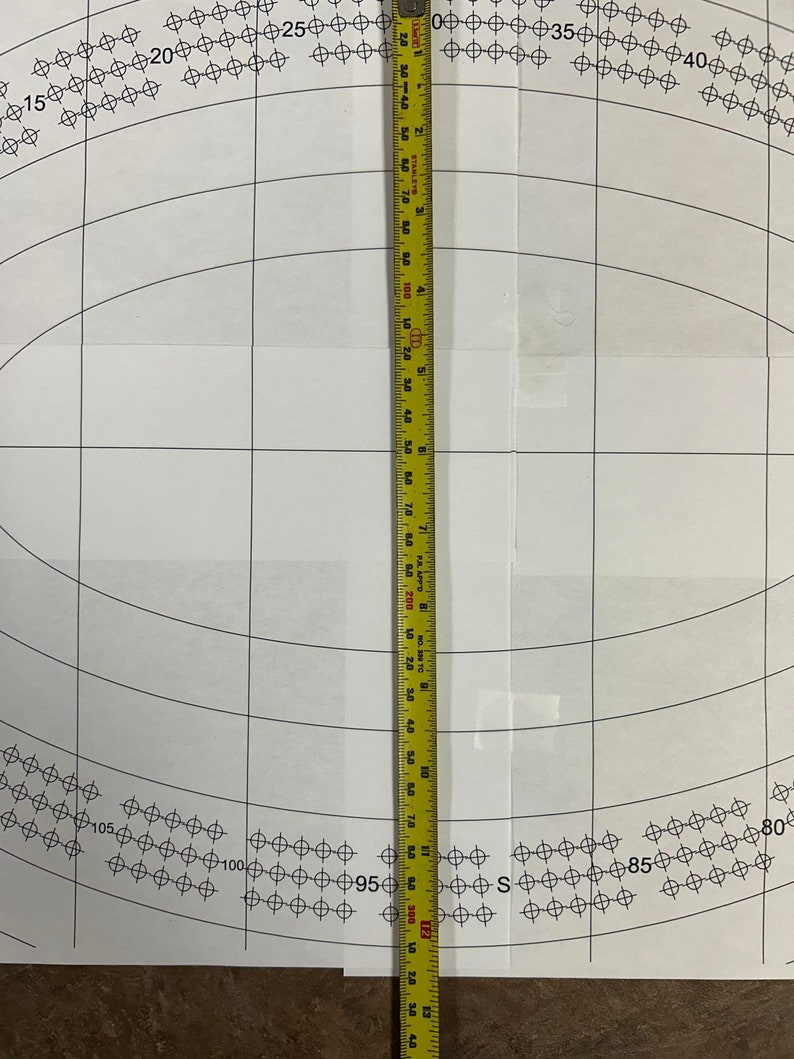 Cribbage Board Printable Template DIY Oval 12 X 18 - Etsy