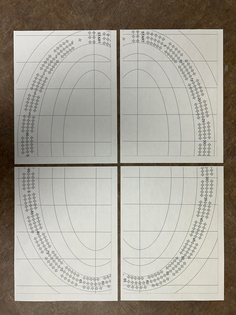 Cribbage Board Printable Template DIY Oval 12 X 18 - Etsy