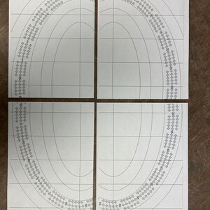 Cribbage Board Printable Template DIY Oval 12 X 18 - Etsy