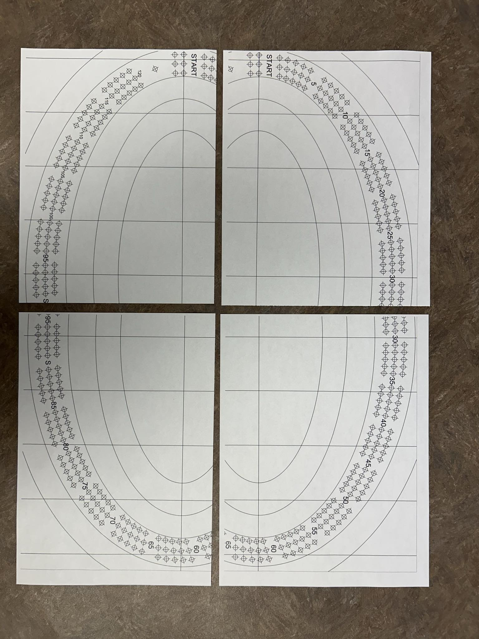 Cribbage Board Printable Template DIY Oval 12 X 18 - Etsy