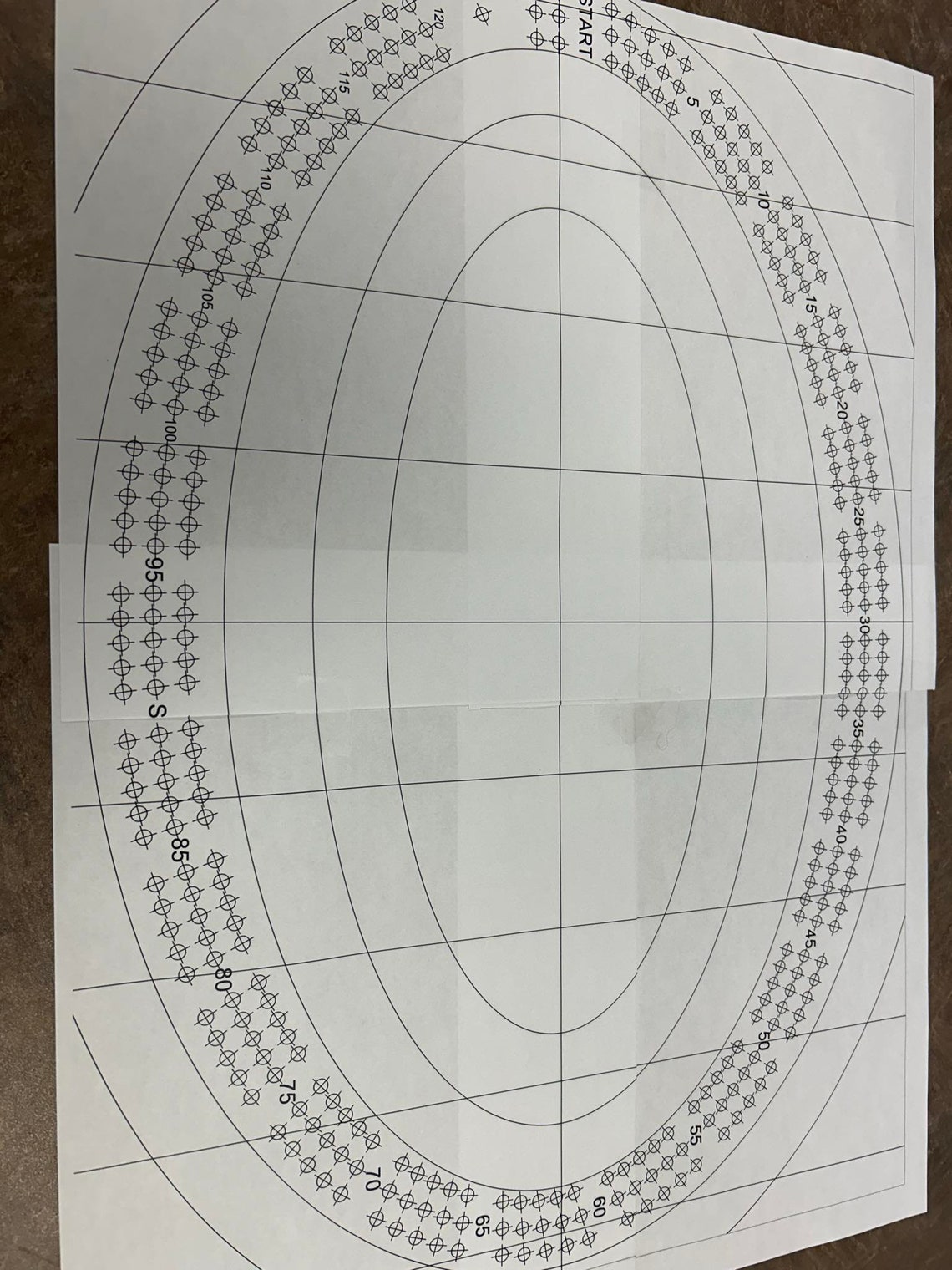Cribbage Board Printable Template DIY Oval 12 X 18 - Etsy
