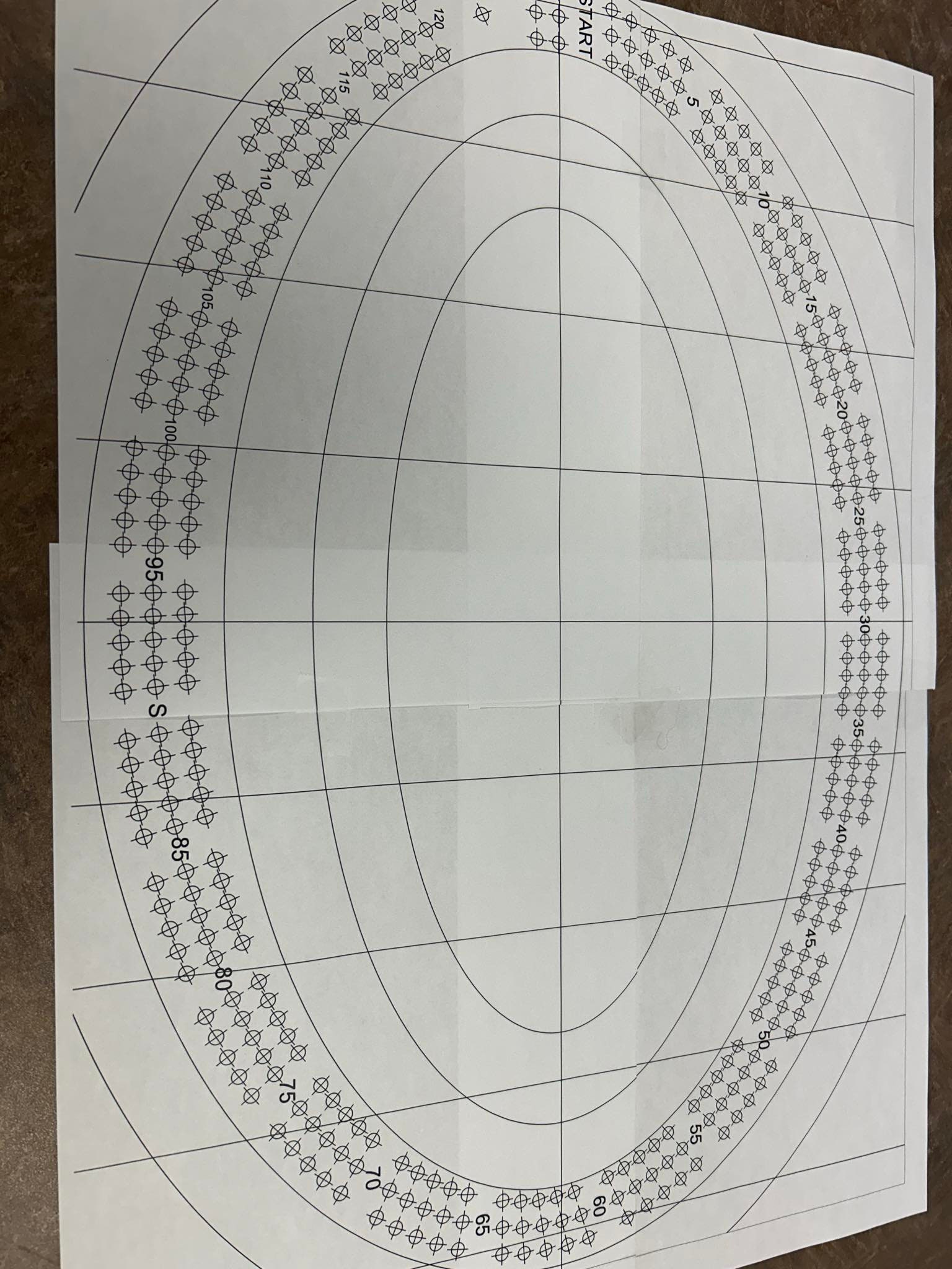 Cribbage Board Printable Template DIY Oval 12 X 18 - Etsy