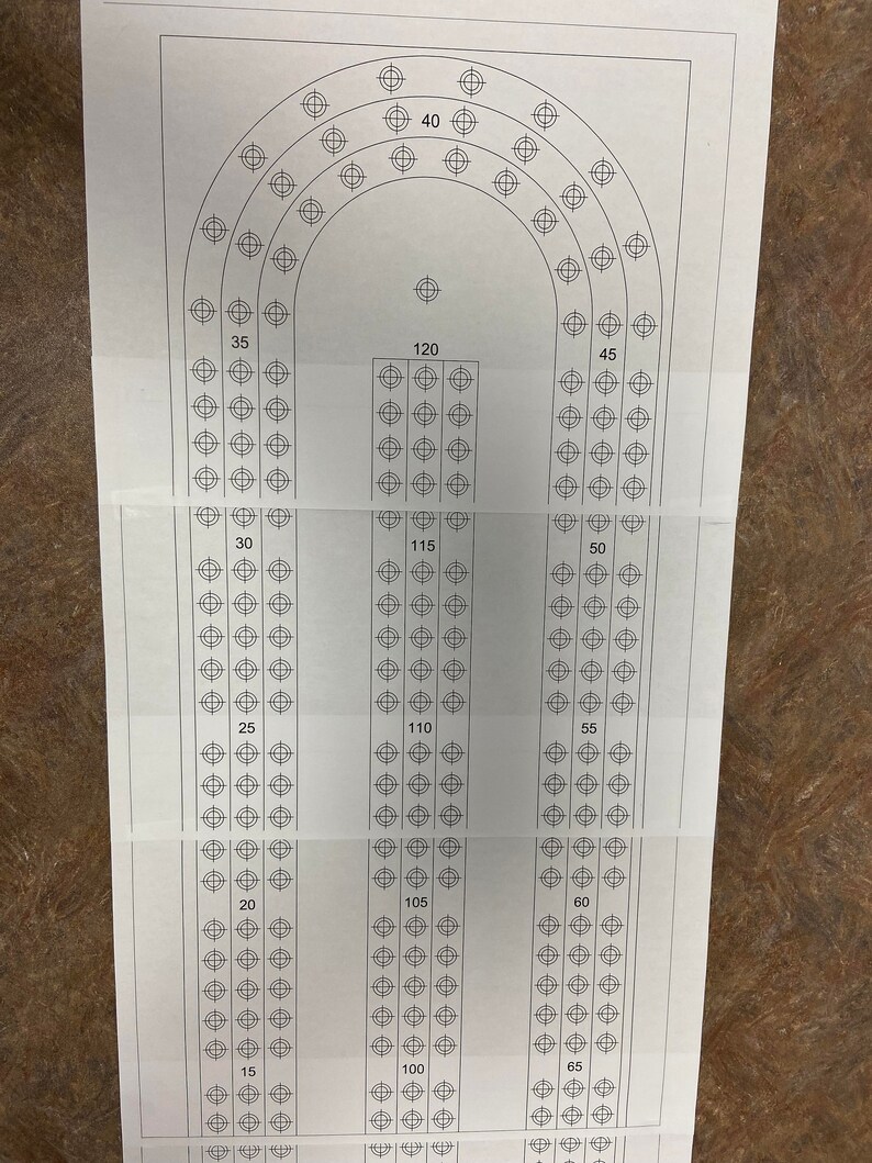 Large Cribbage Board Paper Template DIY - Digital Download - Etsy