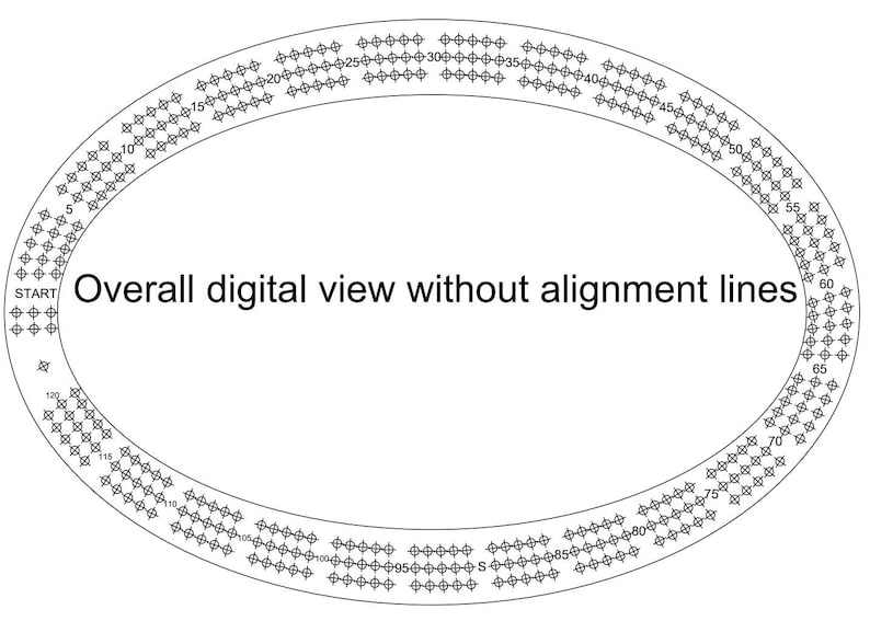 Cribbage Board Printable Template DIY Oval 12 X 18 - Etsy