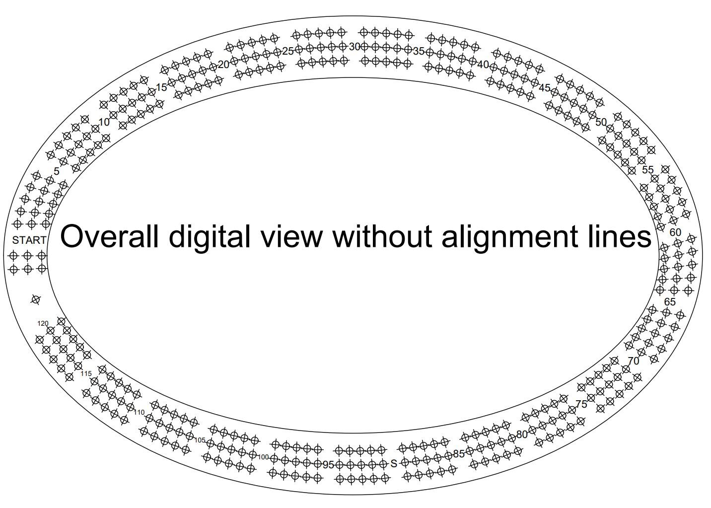 Cribbage Board Printable Template DIY Oval 12 X 18 - Etsy