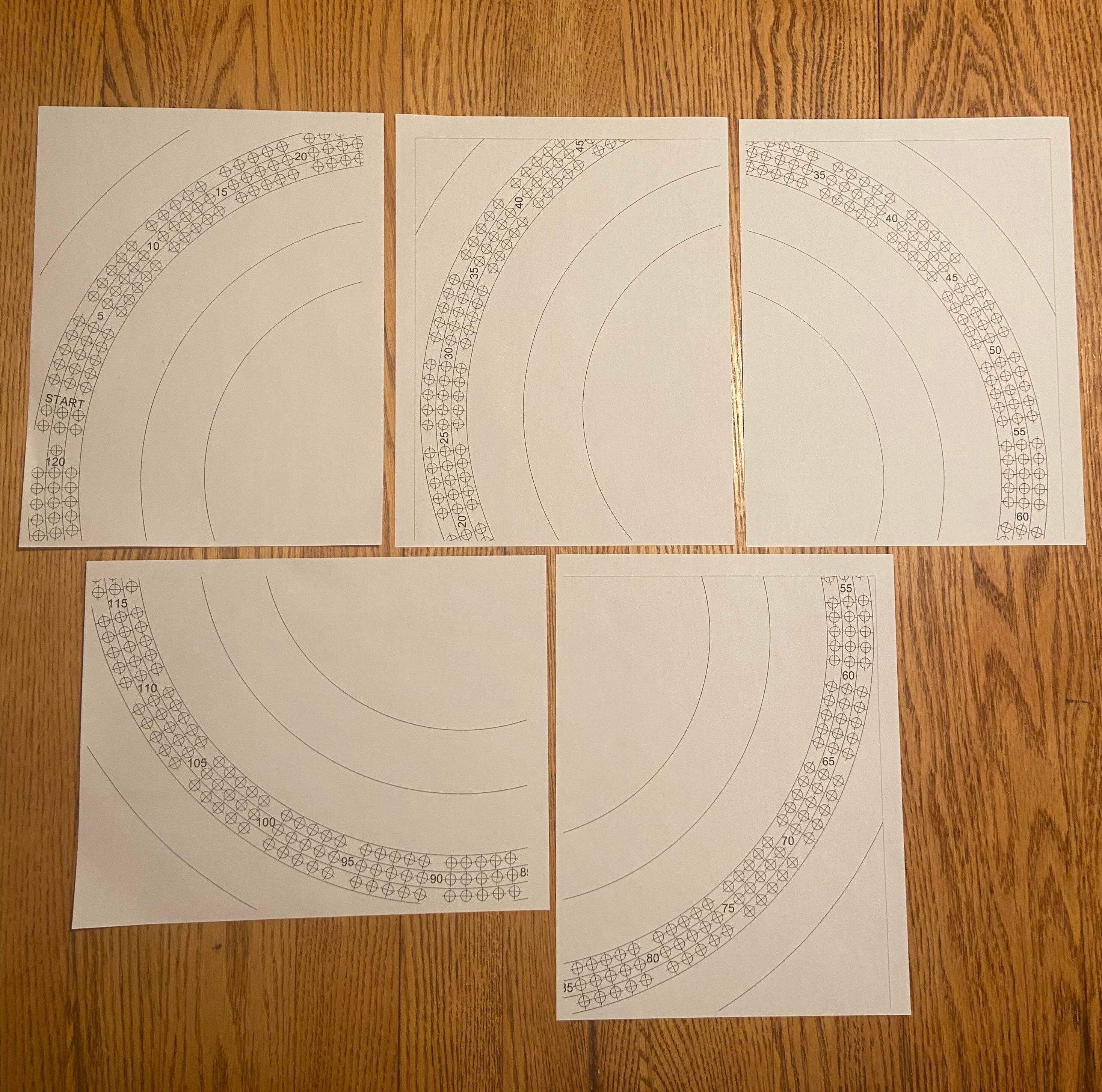 Large 18’’ Round Cribbage Board Paper Template DIY - Etsy