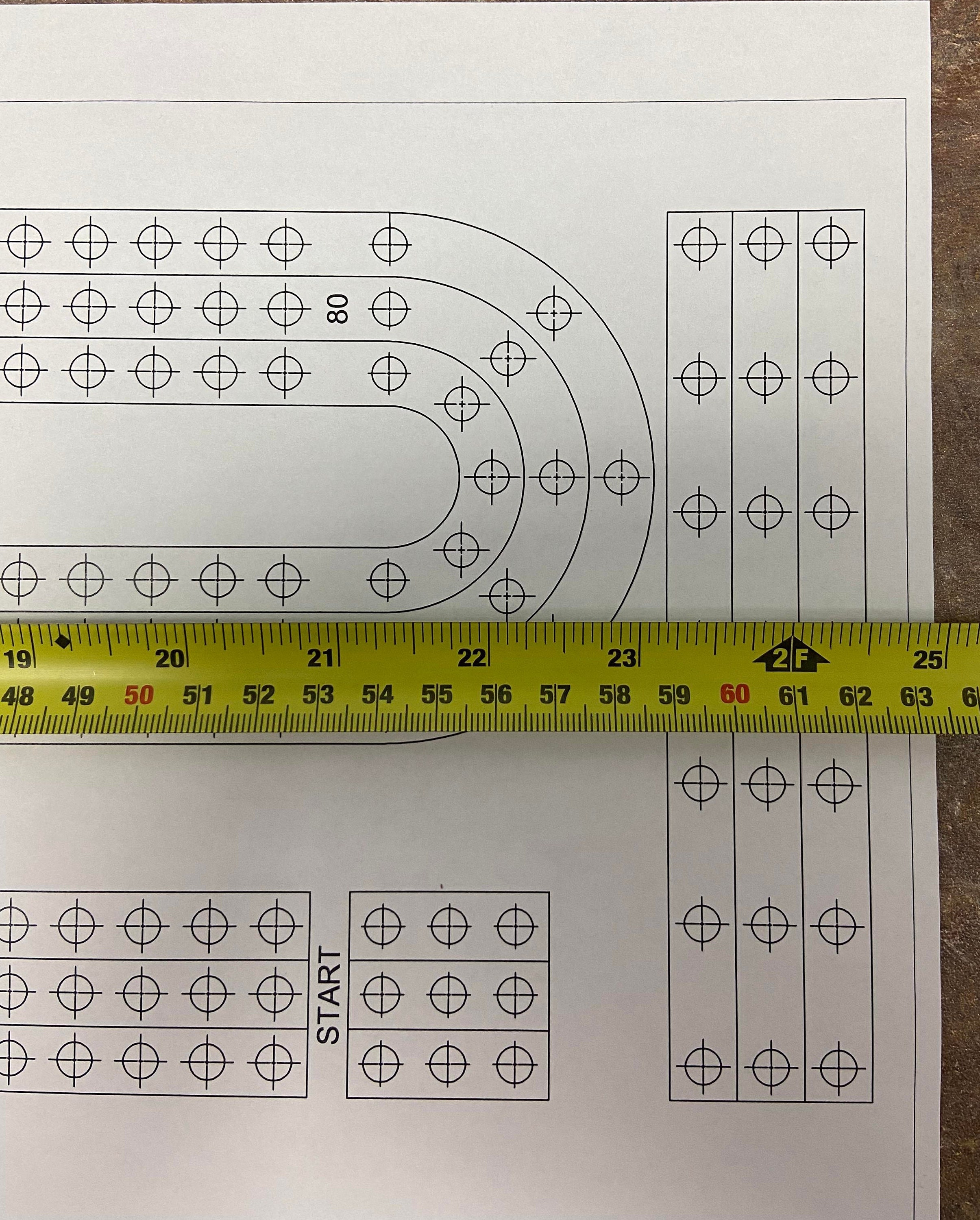 6'' X 24.5'' Cribbage Board Paper Template DIY - Digital Download - Etsy