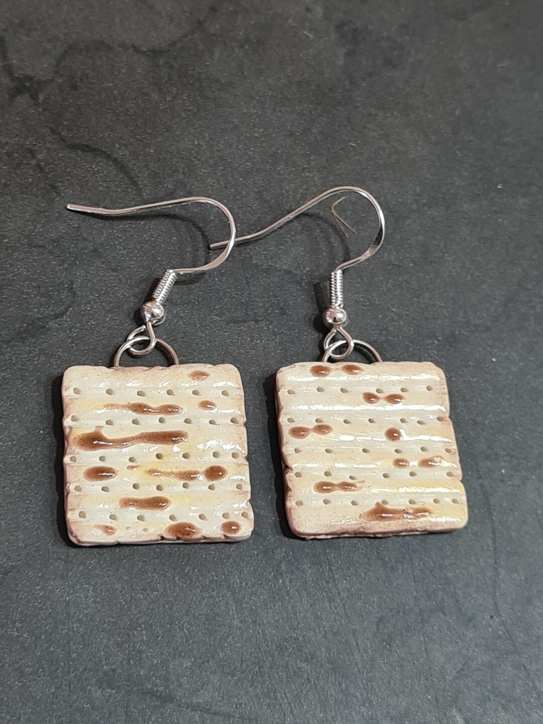 Matzah Passover Dangle Earrings, Food Earrings, Food Jewelry, Matzo ...